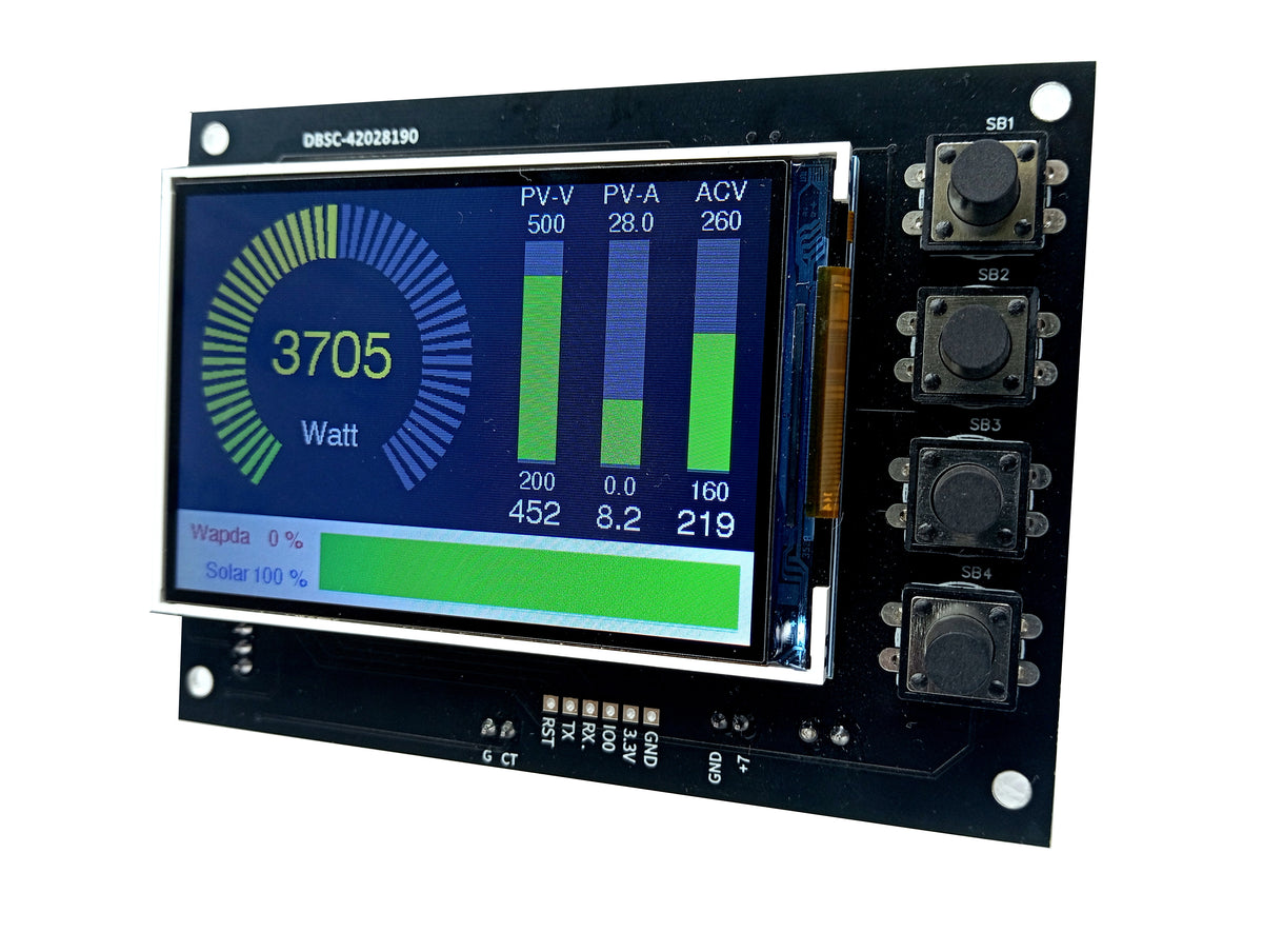 STM Sinewave Inverter Drive Module (Grid Sharig) + CT + 3.5" TFT Displ ...
